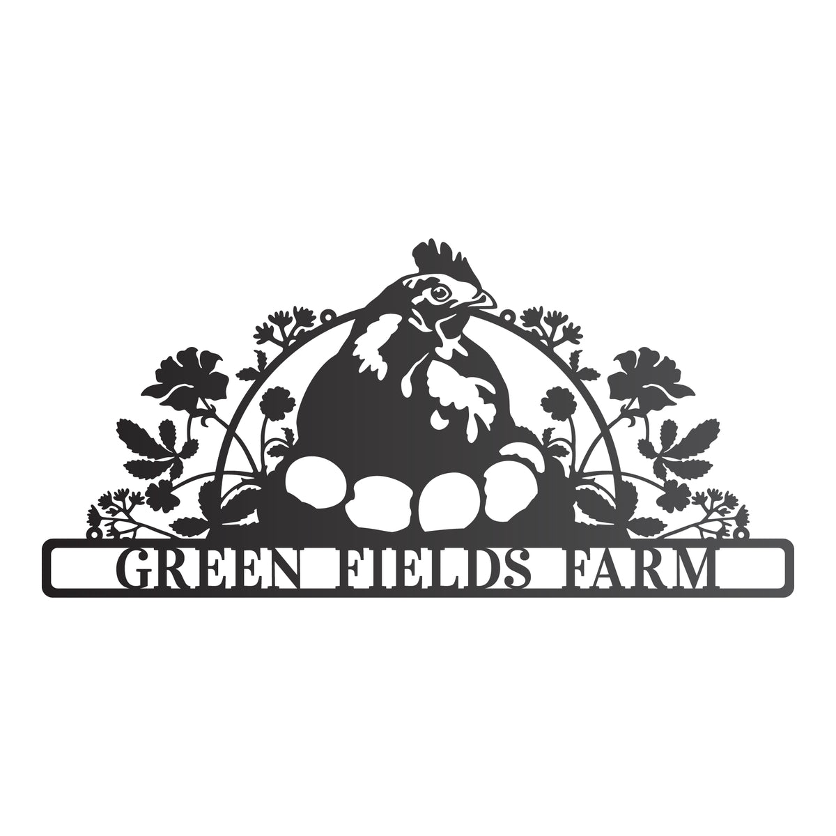 Personalized Hen Sign – Round Lake Decor