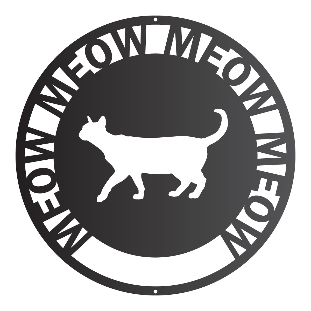 Meow Meow Meow Cat Breeds Round Wall Art | Round Lake Decor