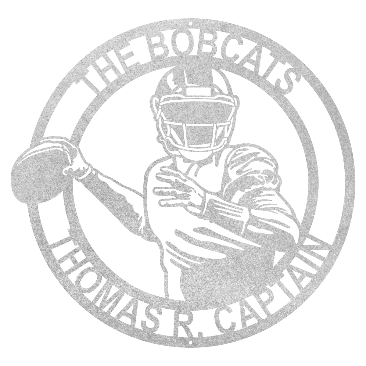 Personalized Football Quarterback Sign – Round Lake Decor